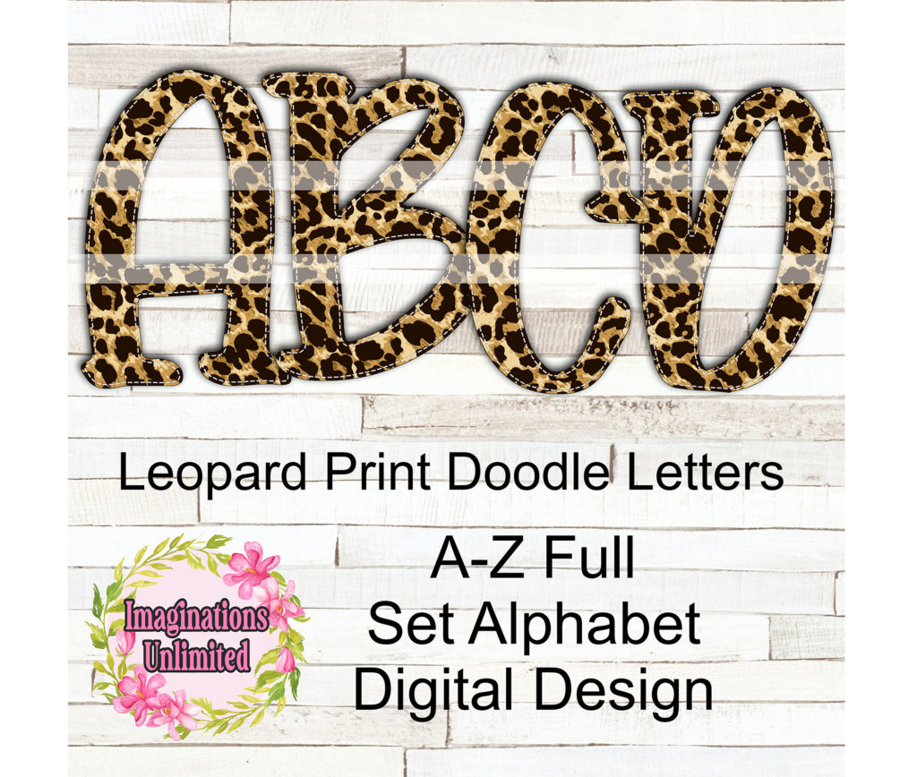 Leopard Doodle Alphabet A-Z, Sublimation PNG Files – Imaginations Unlimited