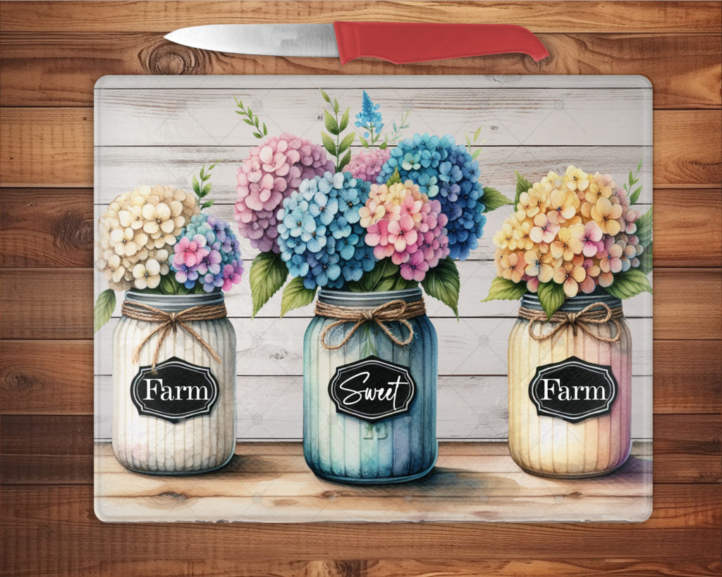 Farm Sweet farm Mason Jar Cutting Board – Imaginations Unlimited